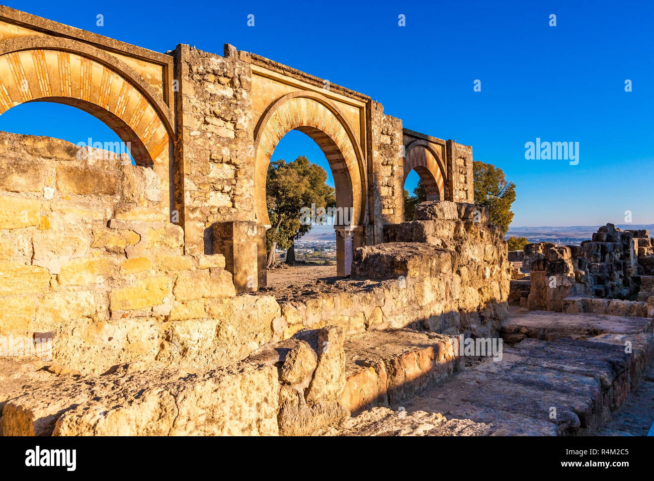 The ruins of Medina Azahara, a fortified Arab Muslim medieval palace ...