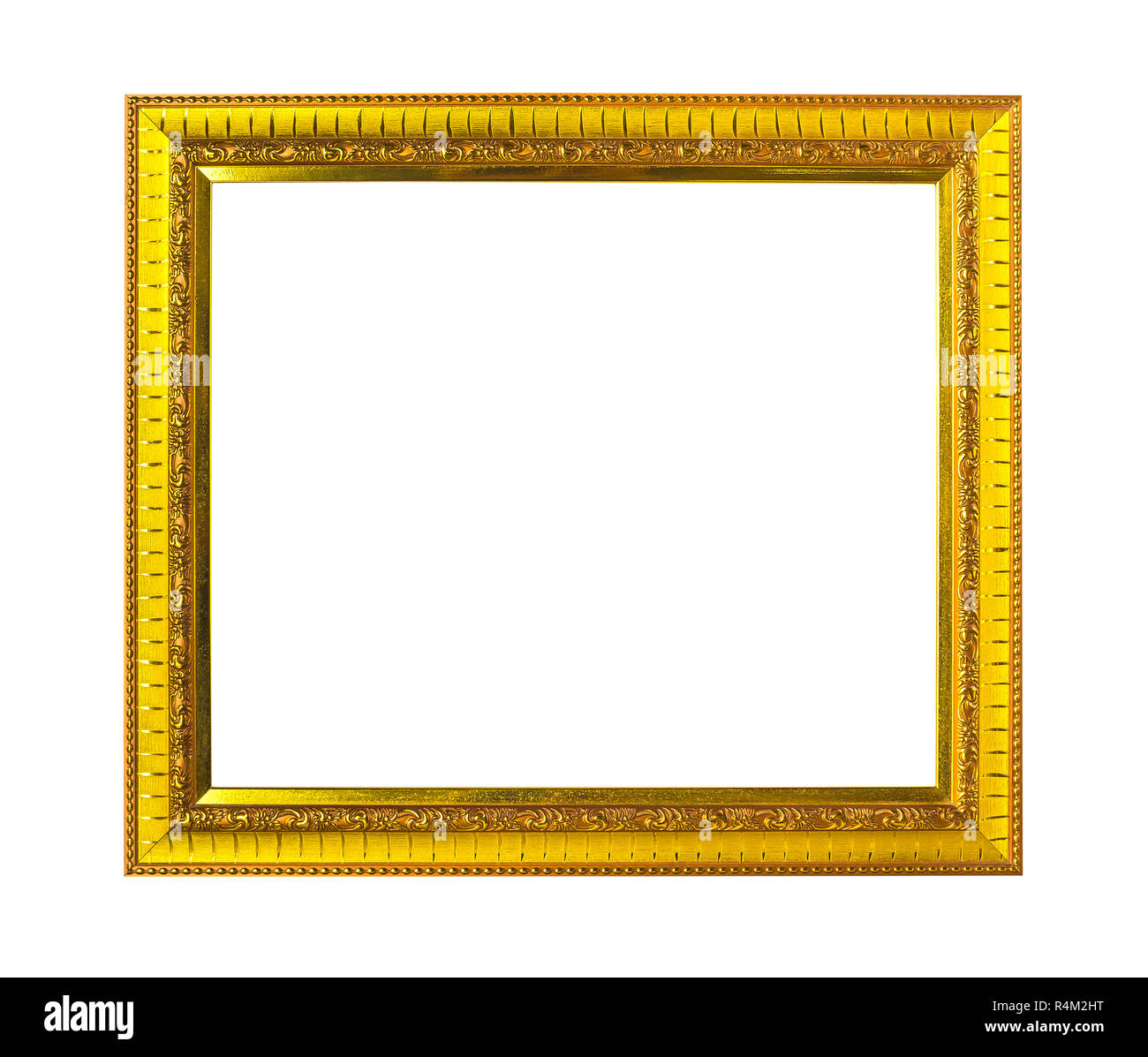 Golden wooden frame isolated Stock Photo - Alamy