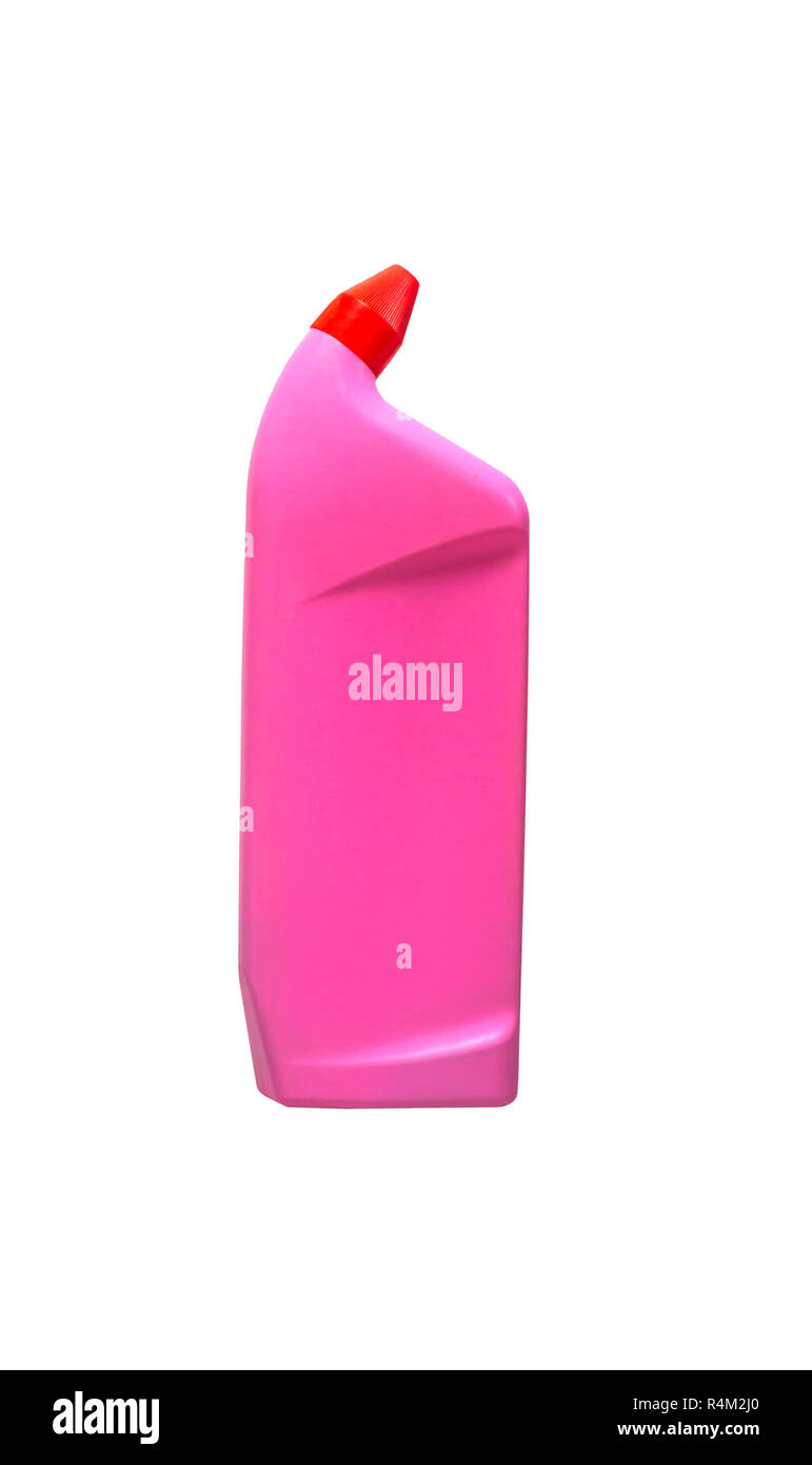 Pink plastic bottle isolated Stock Photo - Alamy