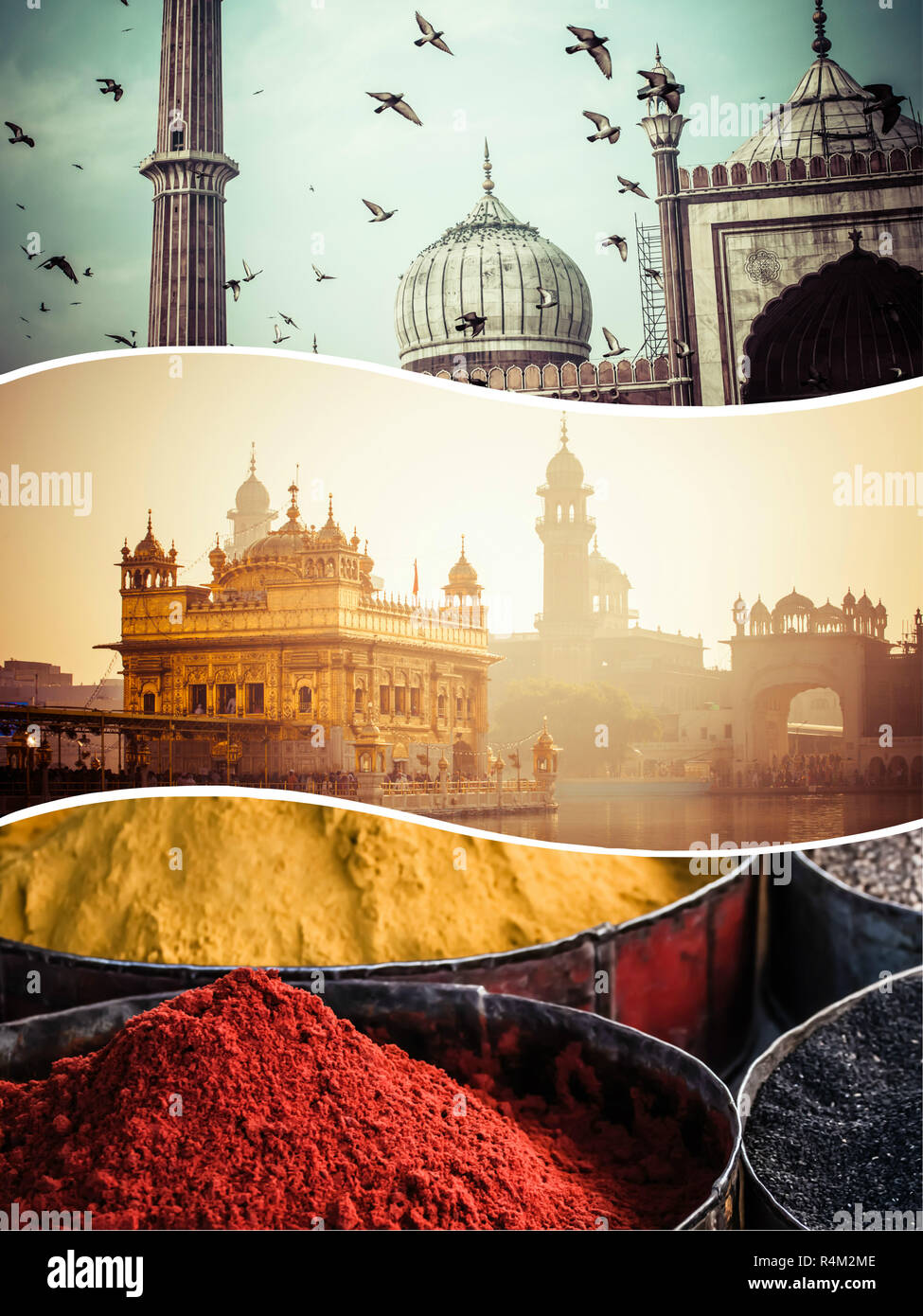 Collage of India images - travel background (my photos Stock Photo - Alamy