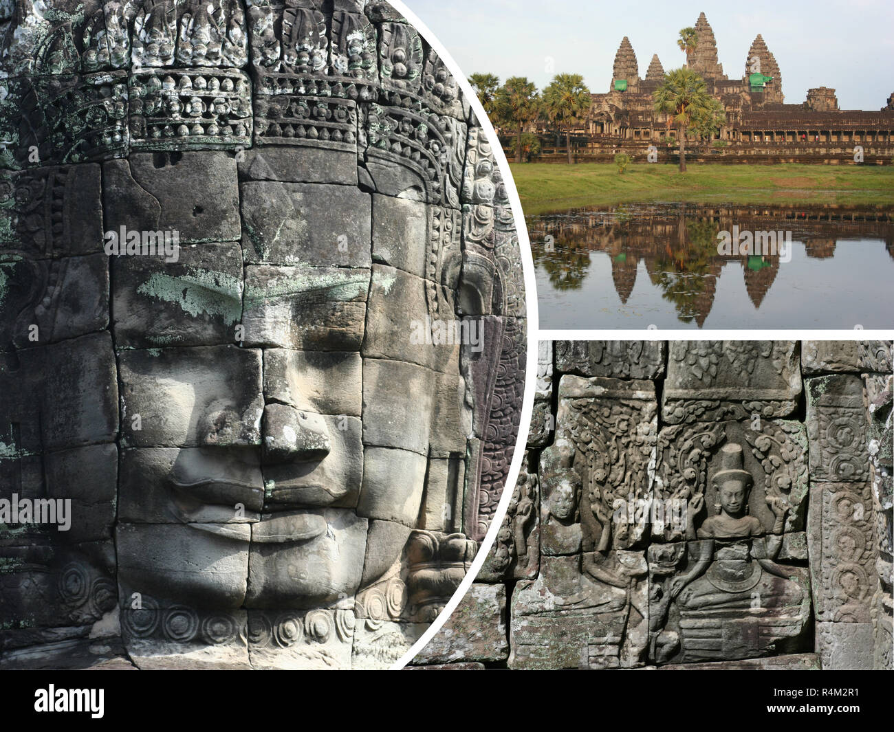 Collage of Angkor Wat ( Cambodia ) images - travel background (my ...