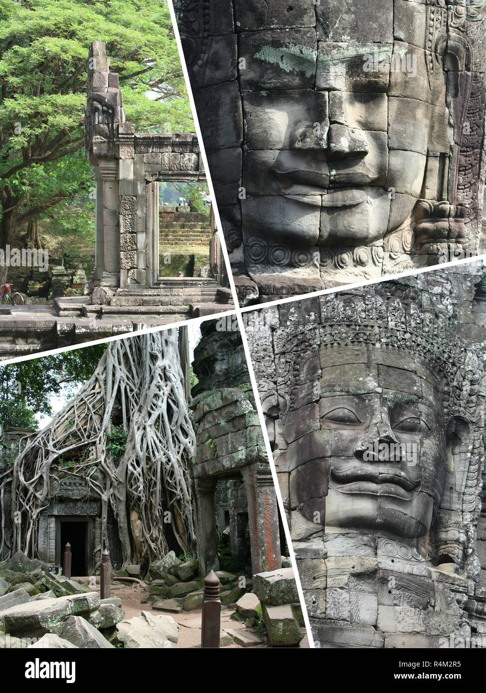 Collage of Angkor Wat ( Cambodia ) images - travel background (my ...