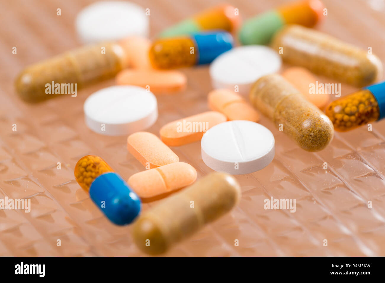 Different Tablets pills capsule Stock Photo - Alamy