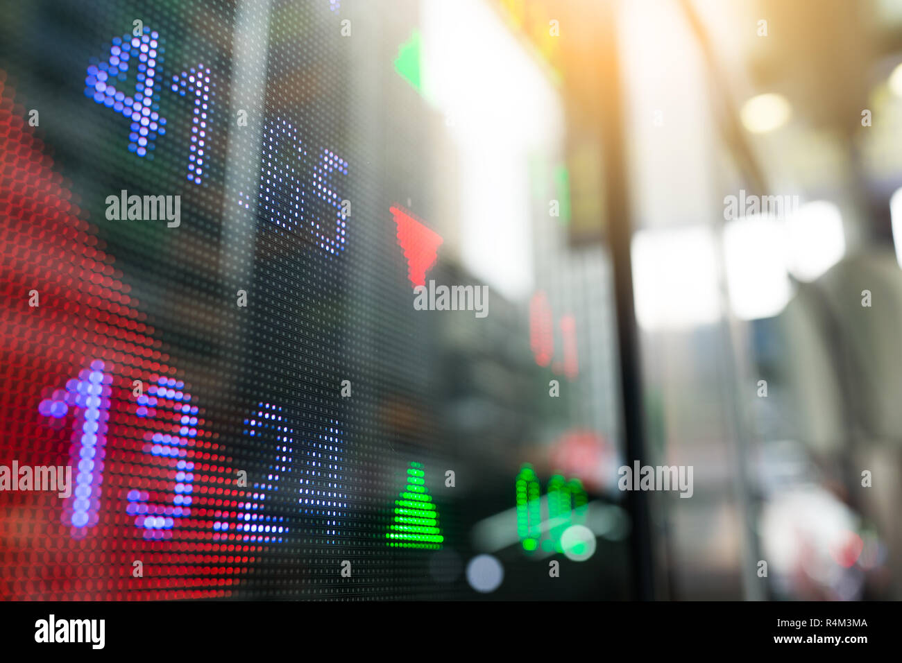 Display of Stock market quotes Stock Photo - Alamy