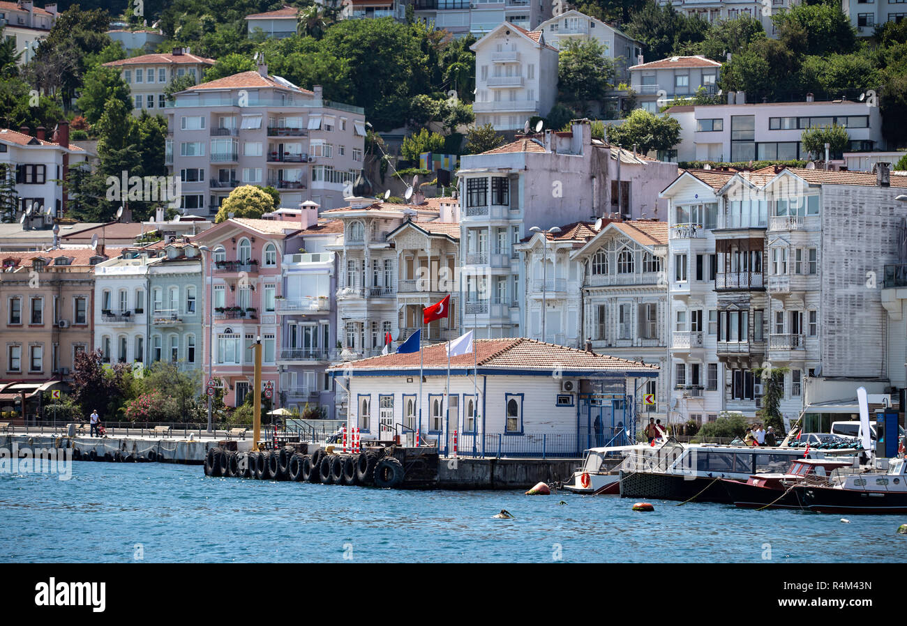 Buildings in Bosphorus Strait Side of Istanbul City, Turkey Stock Photo ...