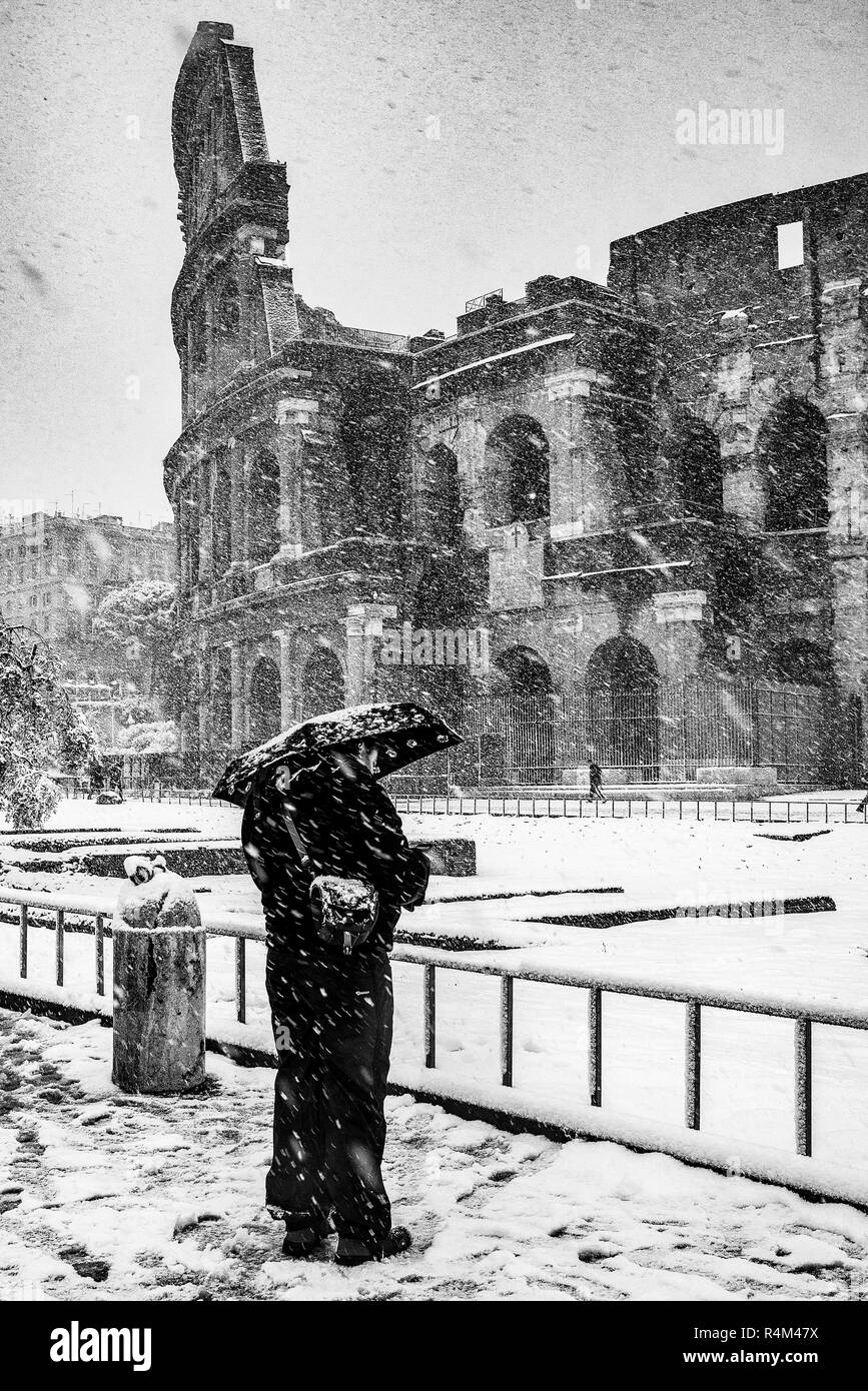 Rome with snow hi-res stock photography and images - Alamy