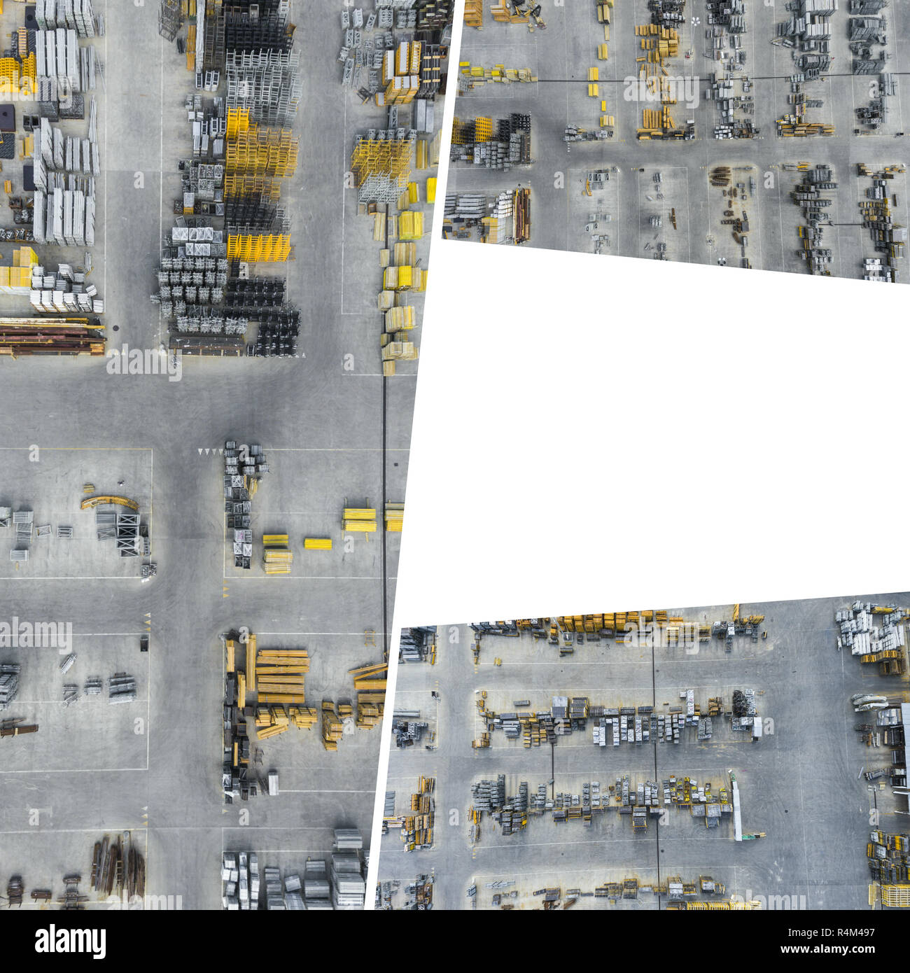 Industrial storage place, view from above.- photography from the air ...