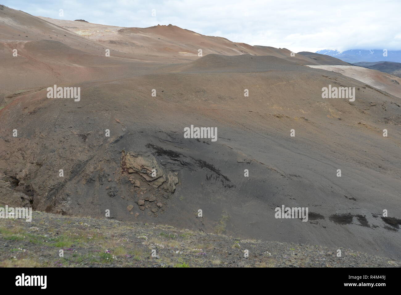landscape at krafla on iceland Stock Photo - Alamy