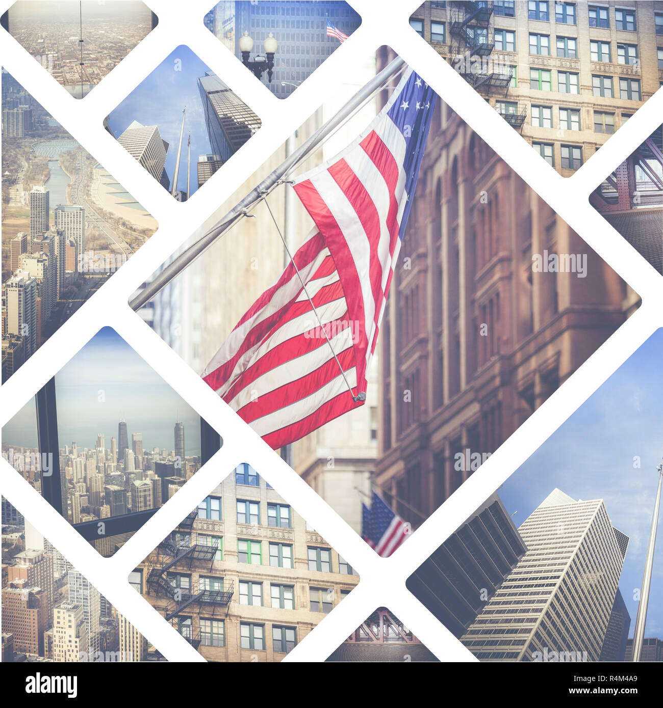 Collage of Chicago ( USA ) images - travel background (my photos Stock ...