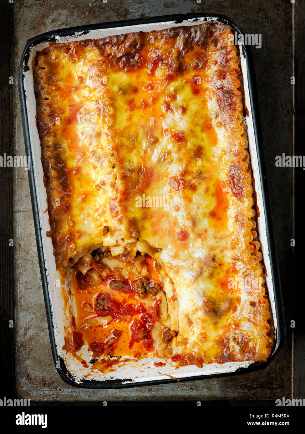 rustic italian lasagna Stock Photo - Alamy