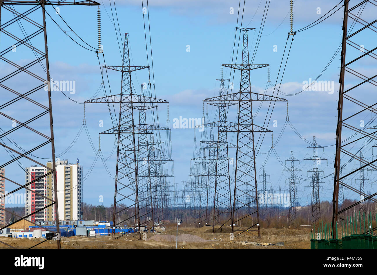 Electric current transmission line.Designed for power transmission.It ...