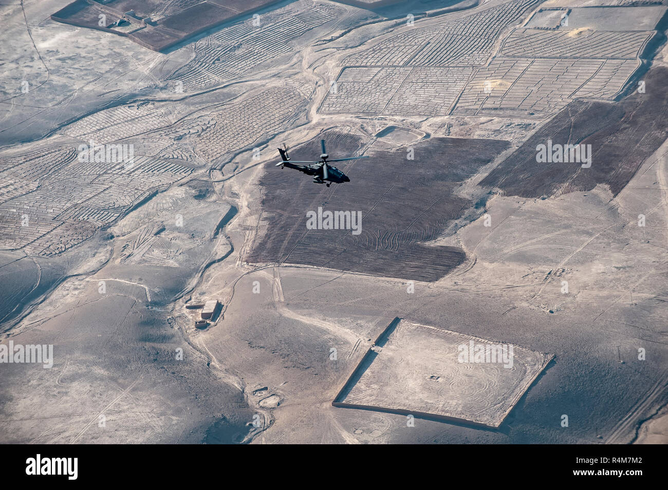 View from the air. Helmand/Afghanistan -Circa 2010 : AH 64 Longbow ...