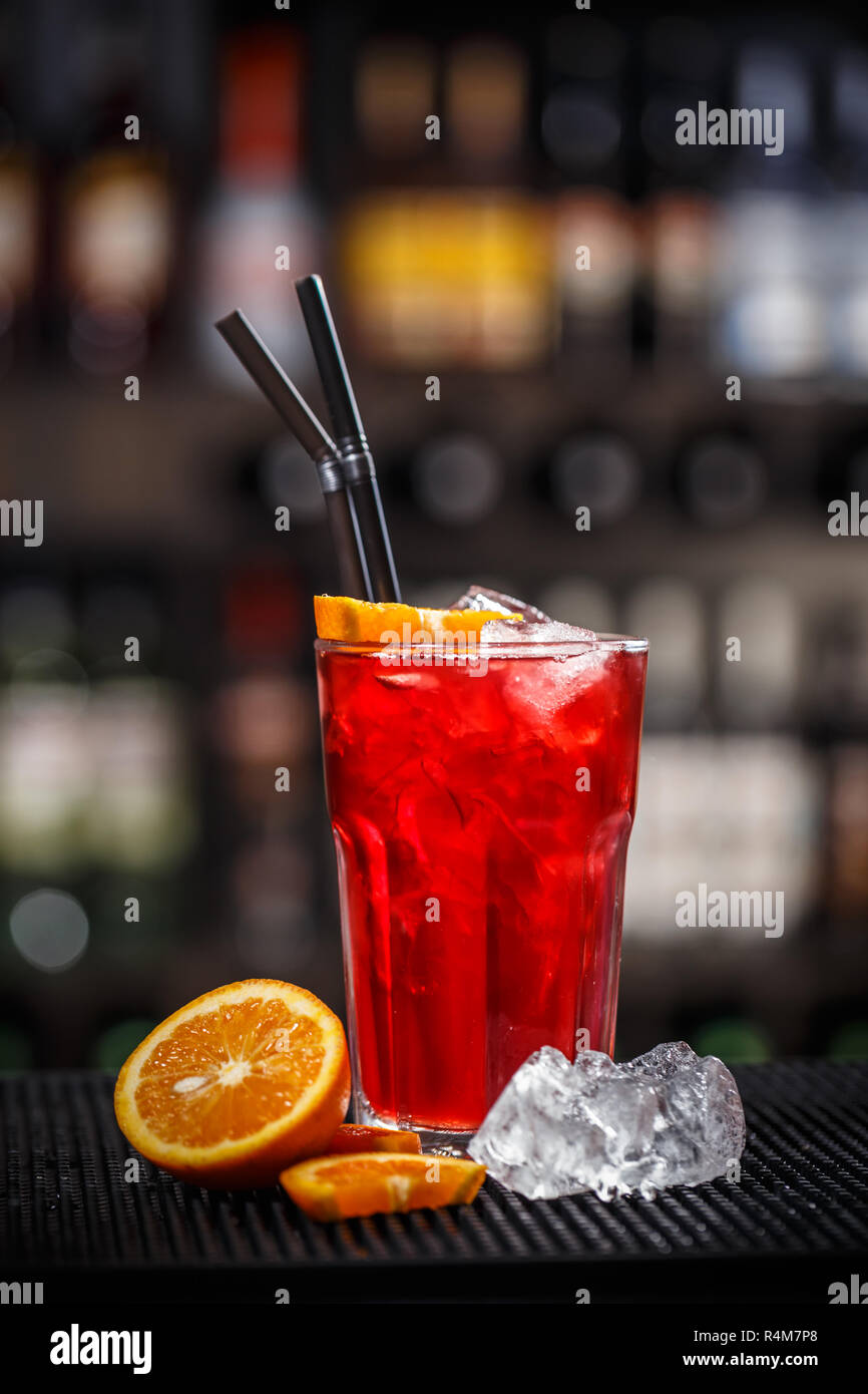 Red berry fruit soda drink Stock Photo - Alamy