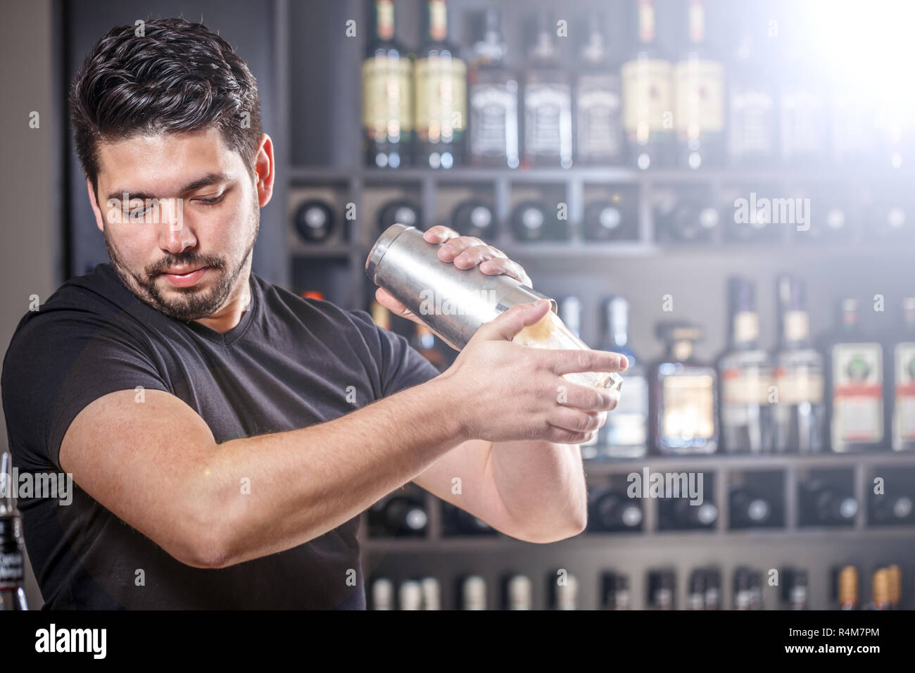 Bartender at work Stock Photo - Alamy