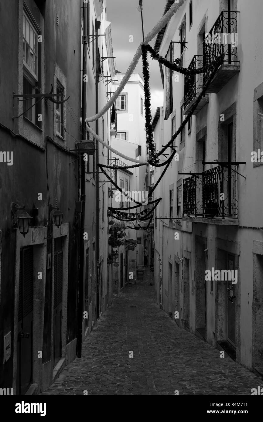 Street view beautiful ancient Black and White Stock Photos & Images - Alamy