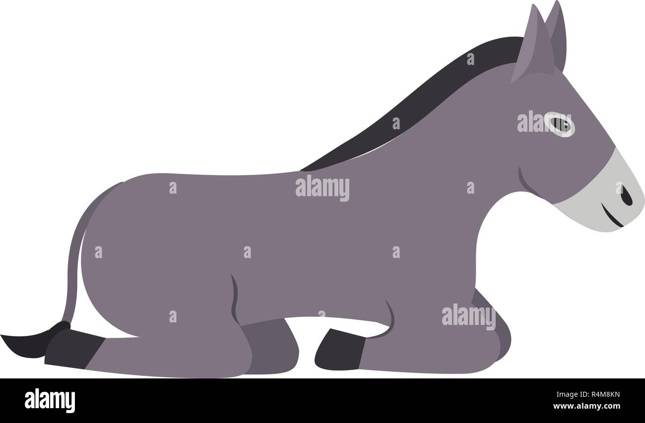 mammal donkey animal cartoon vector illustration graphic design Stock ...