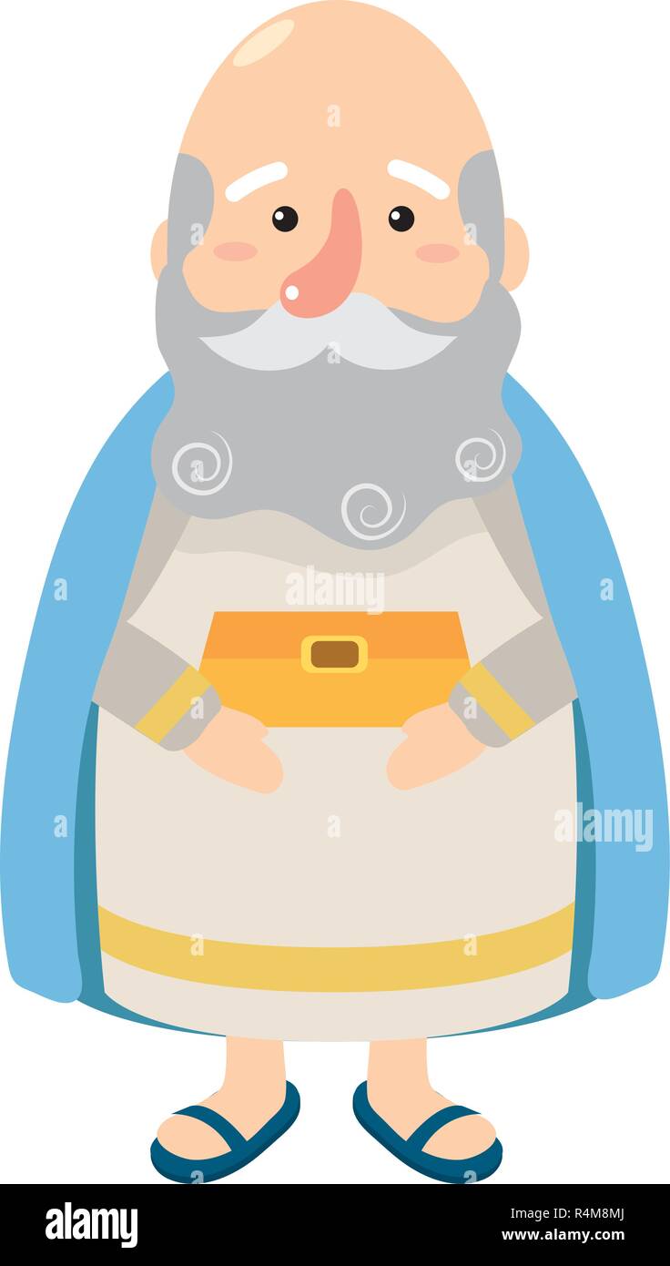 christmas nativity scene wise man body cartoon vector illustration ...