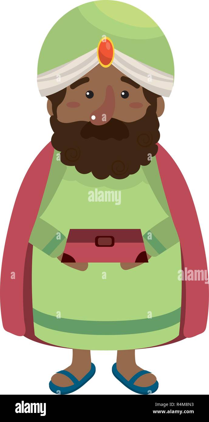 christmas nativity scene wise man body cartoon vector illustration ...