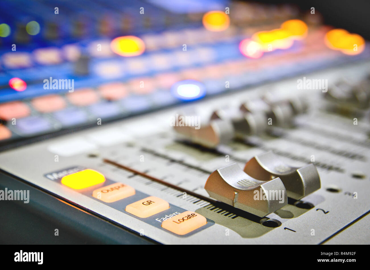 sound music mixer control panel Stock Photo - Alamy
