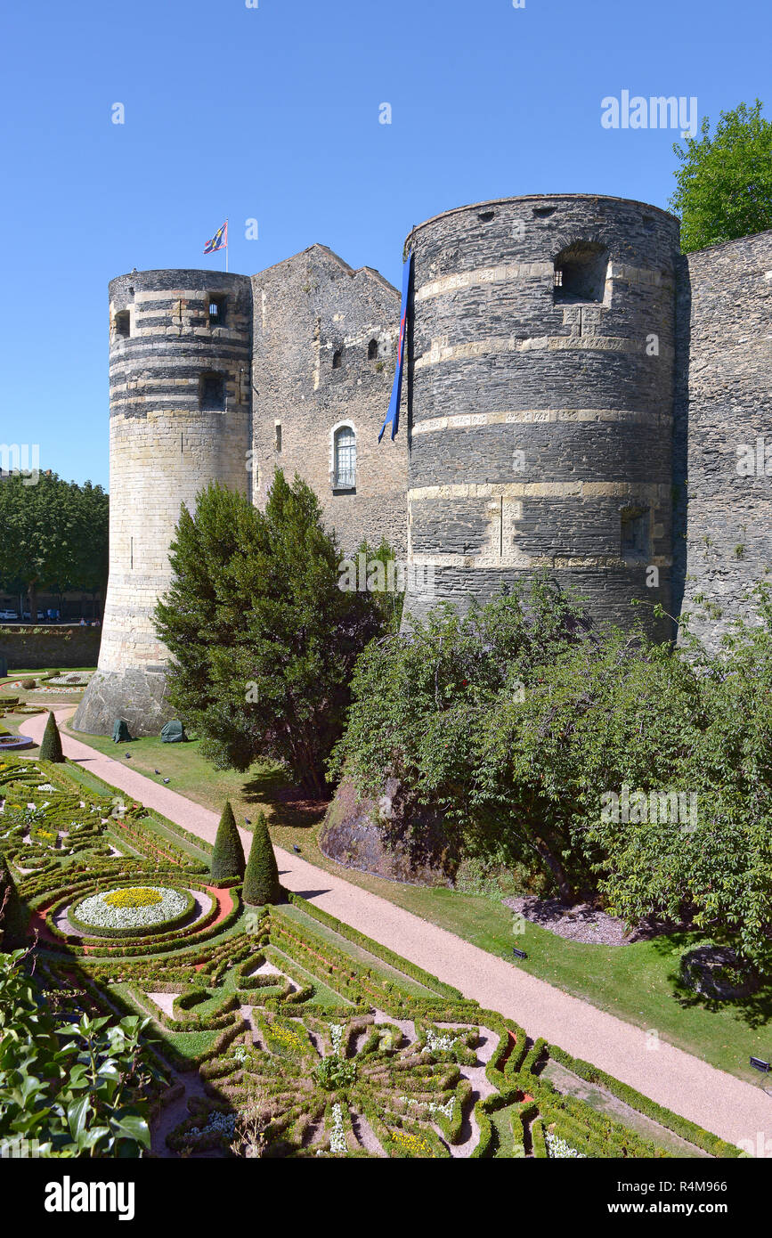 Castle of Angers in France Stock Photo - Alamy