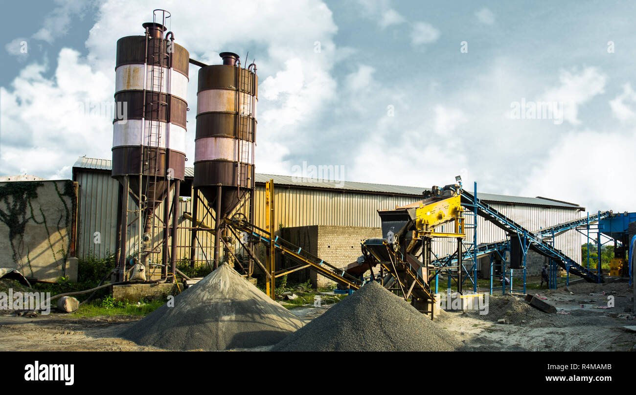 view from the tower of the cement plant Stock Photo - Alamy