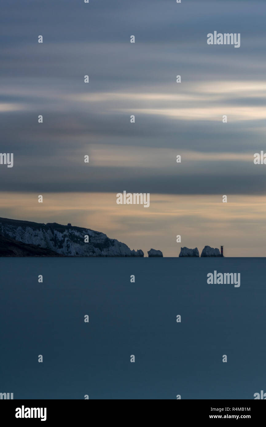 The needles isle of wight sunset hi-res stock photography and images ...