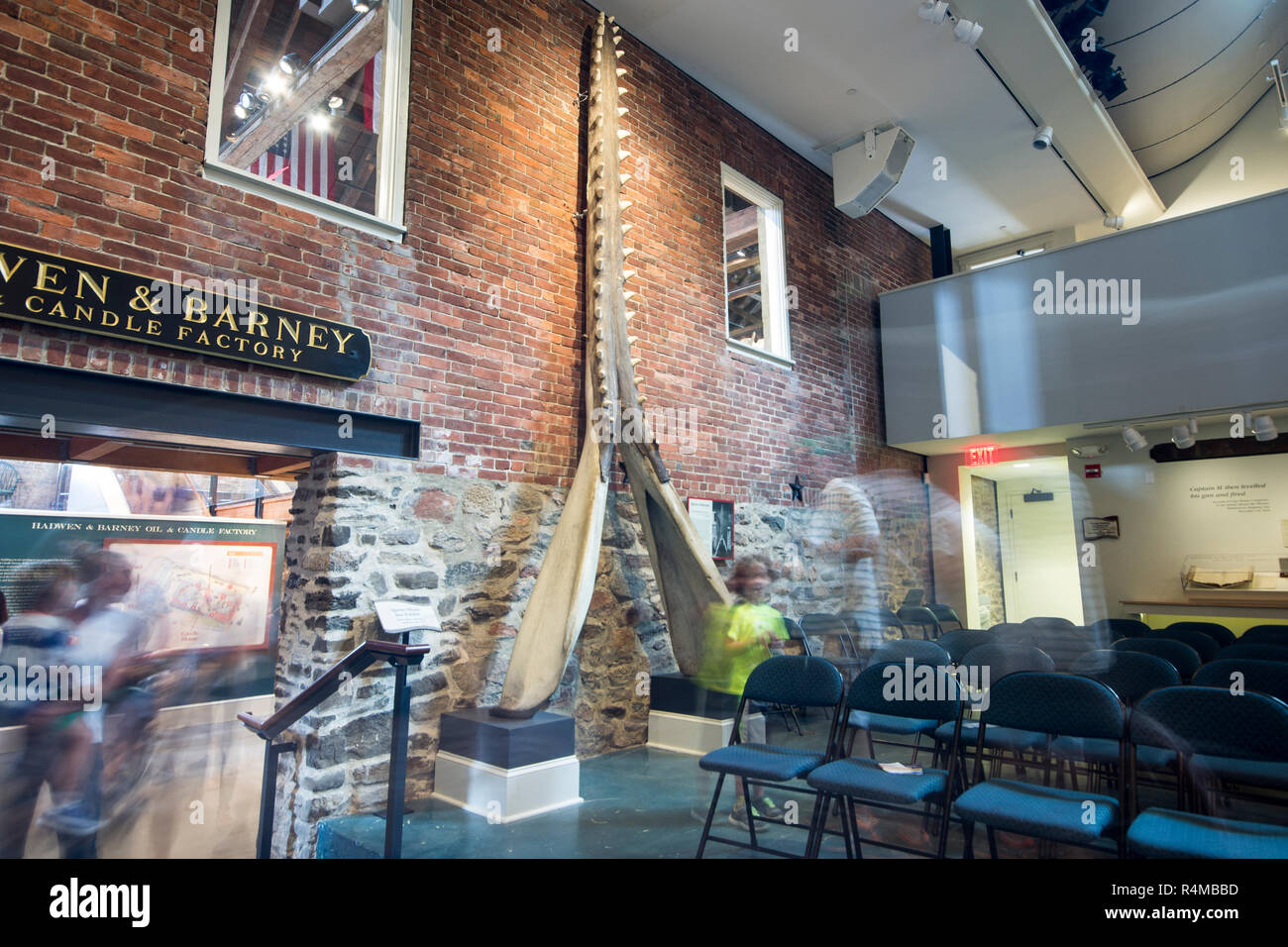 Nantucket, Massachusetts. Exhibition inside Nantucket Whaling Museum, a ...