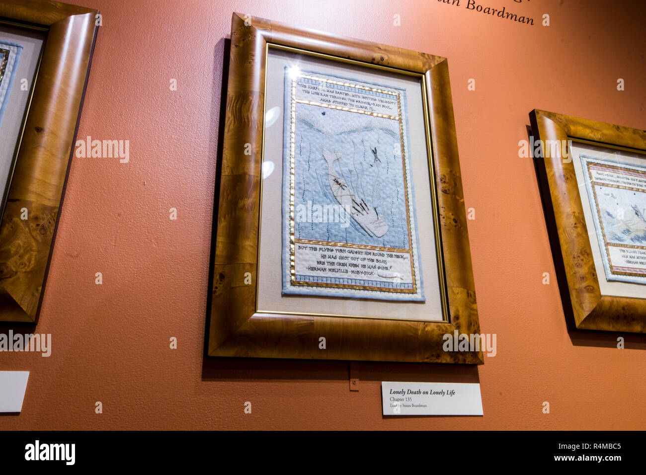 Nantucket, Massachusetts. Exhibition inside Nantucket Whaling Museum, a ...