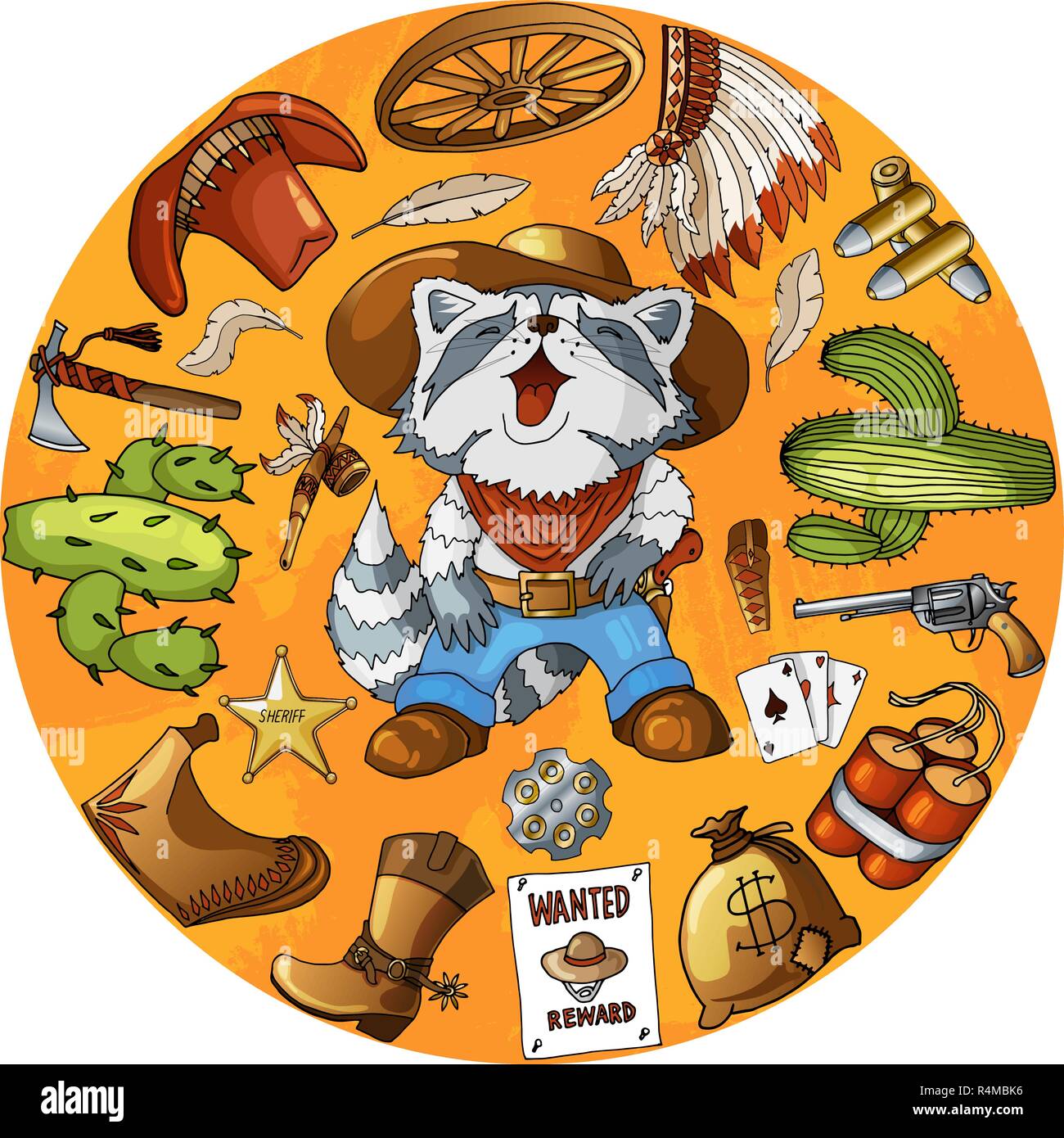 Native american art raccoon hi-res stock photography and images - Alamy