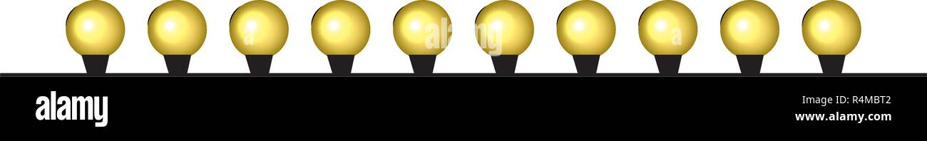 luxury and elegant lights decoration cartoon vector illustration ...