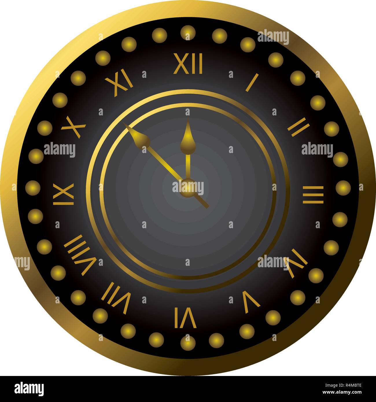 luxury and elegant clock cartoon vector illustration graphic design ...