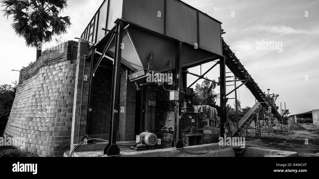 cement plant factory manufacturing background Stock Photo - Alamy