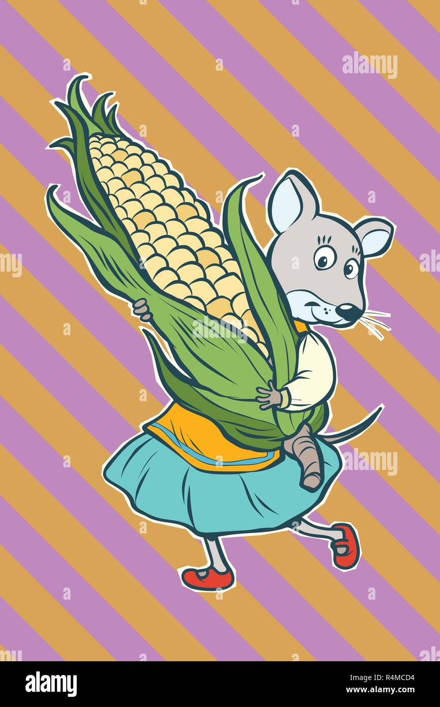 Little harvest mouse Stock Vector Images - Alamy