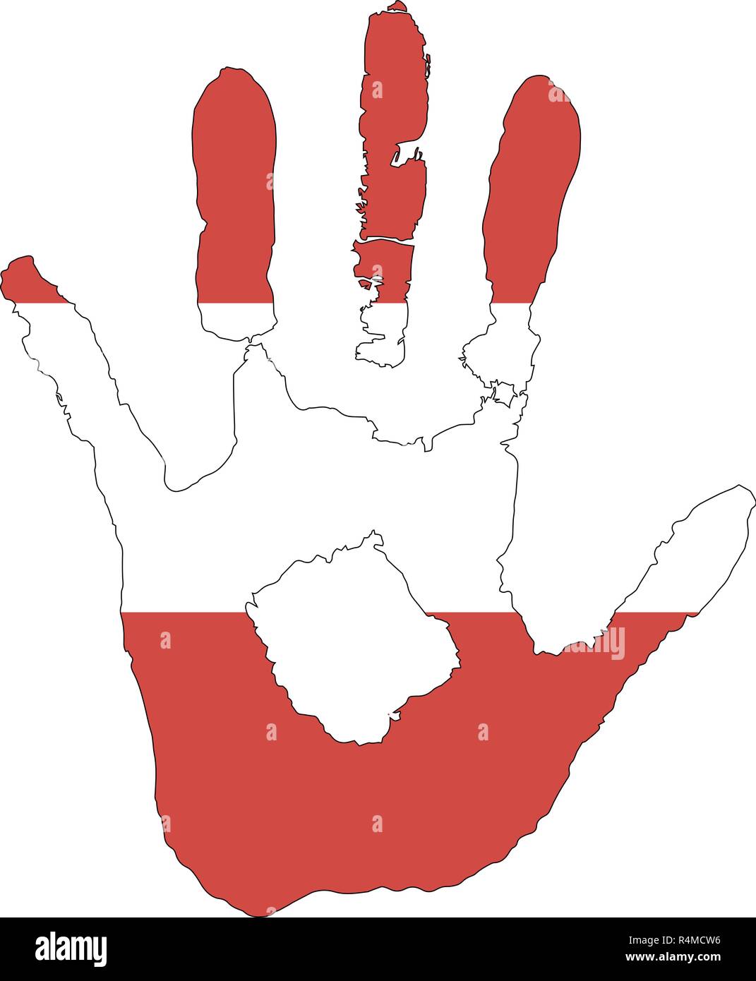 Red handprint Stock Vector Images - Alamy