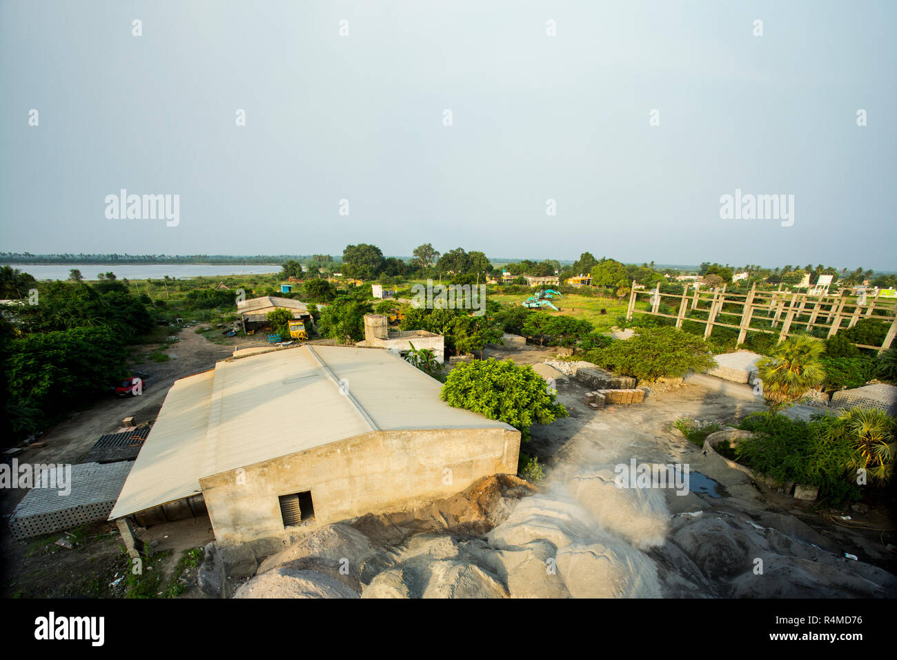 Aerial view of cement manufacturing Stock Photo - Alamy