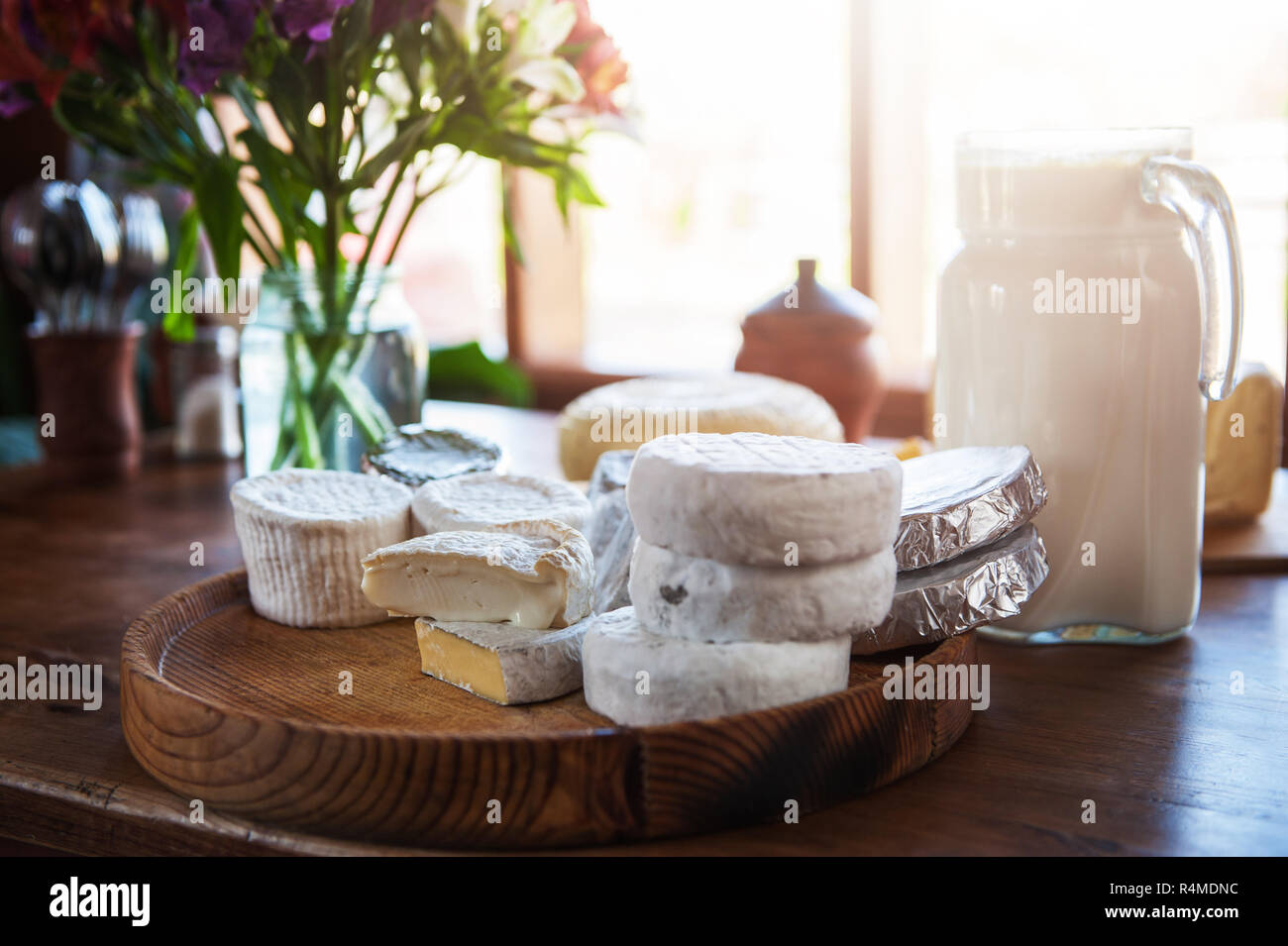 Set of different cheese Stock Photo - Alamy