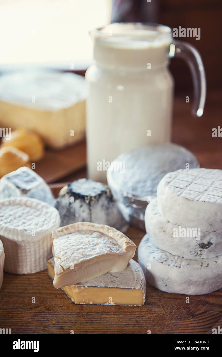 Set of different cheese Stock Photo - Alamy