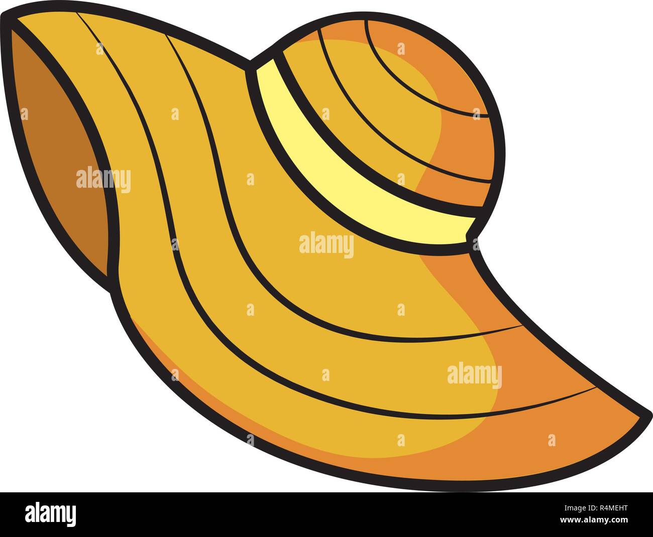 beach hat cartoon vector illustration graphic design Stock Vector Image ...