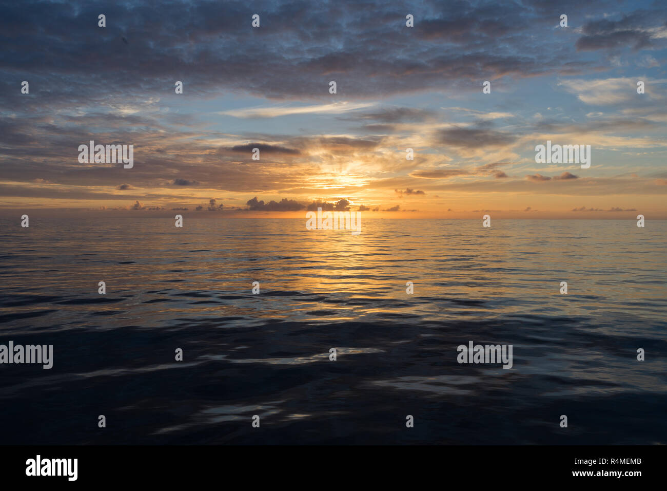 Sunset at sea Stock Photo - Alamy