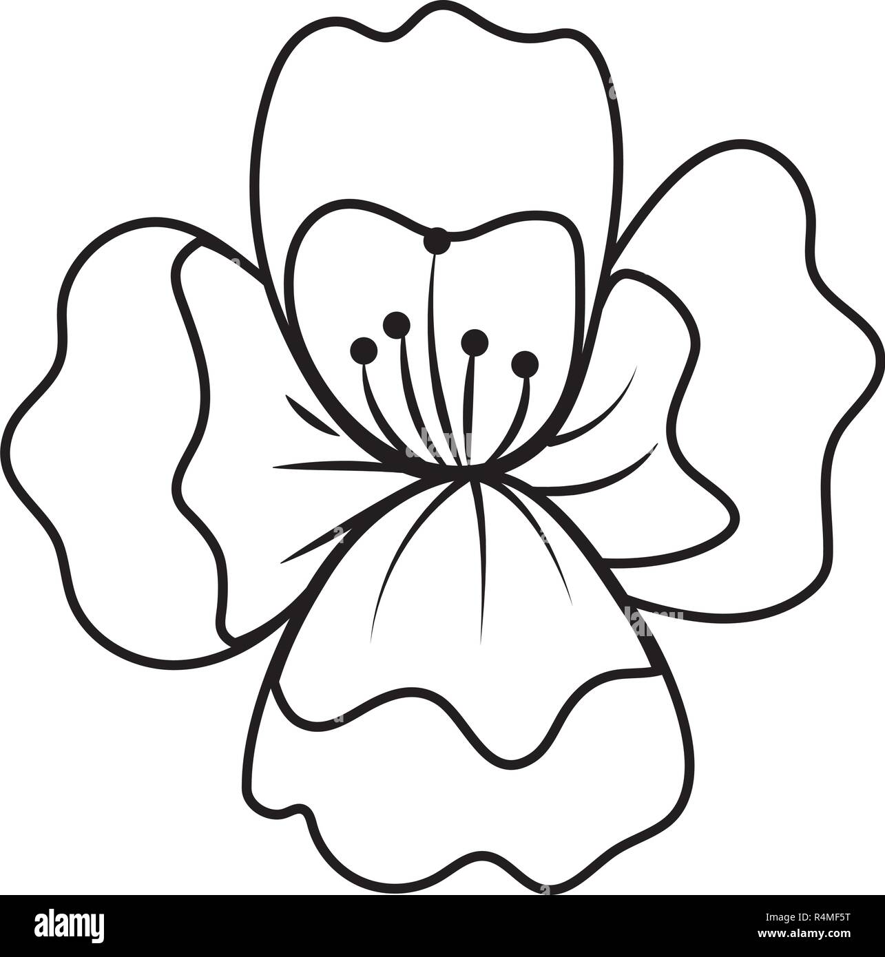 cute flower cartoon vector illustration graphic design Stock Vector ...