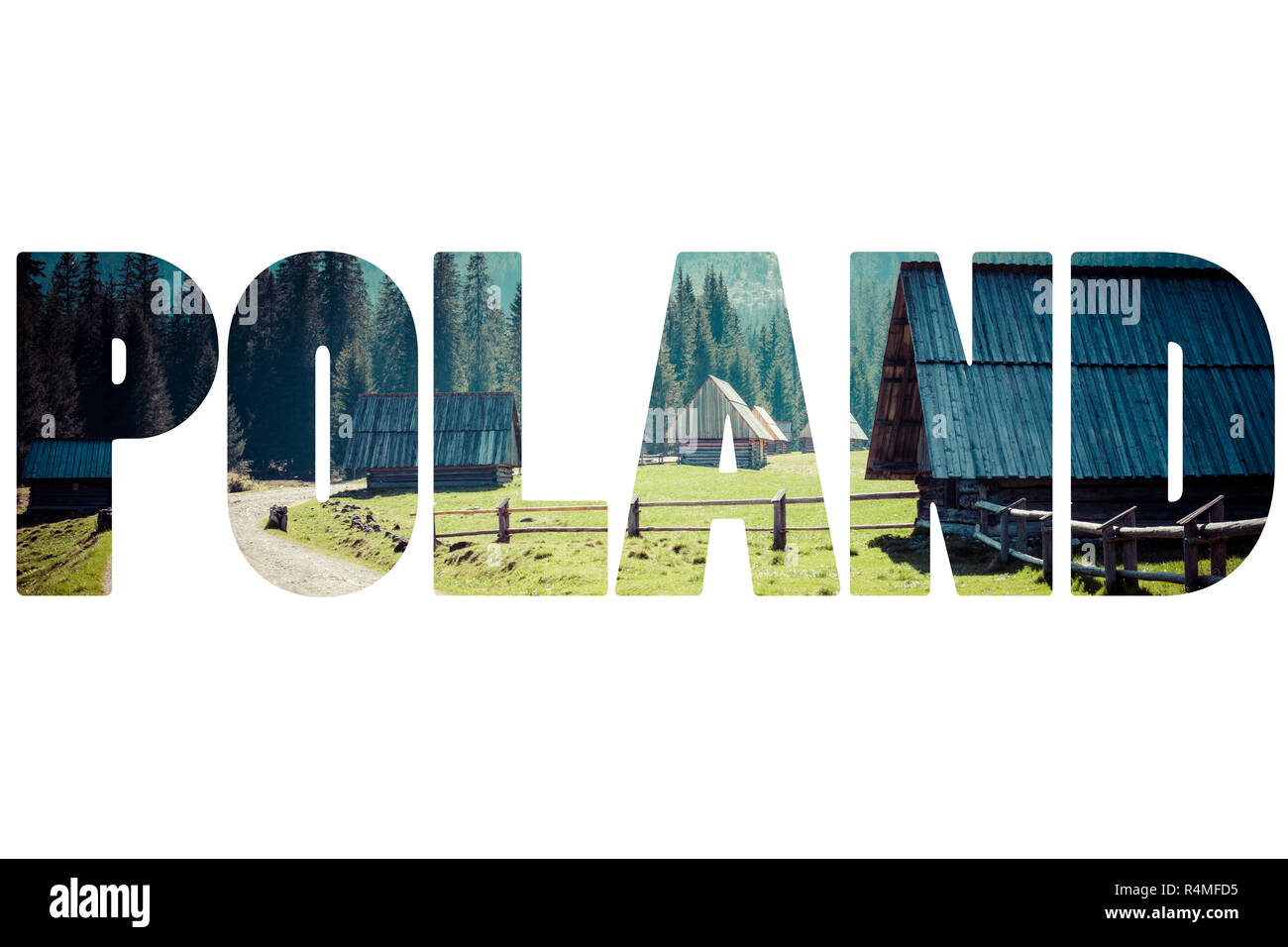 Word POLAND over traditional polish symbols Stock Photo - Alamy