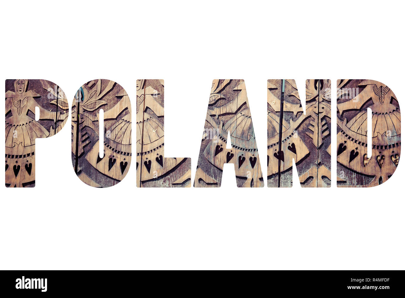 Word POLAND over traditional polish symbols Stock Photo - Alamy