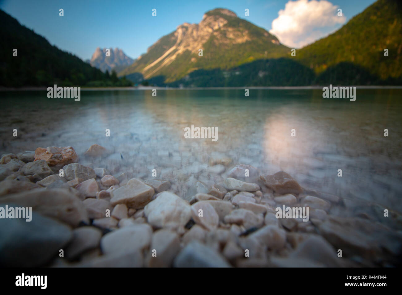 stunning lago di predil in italy Stock Photo - Alamy