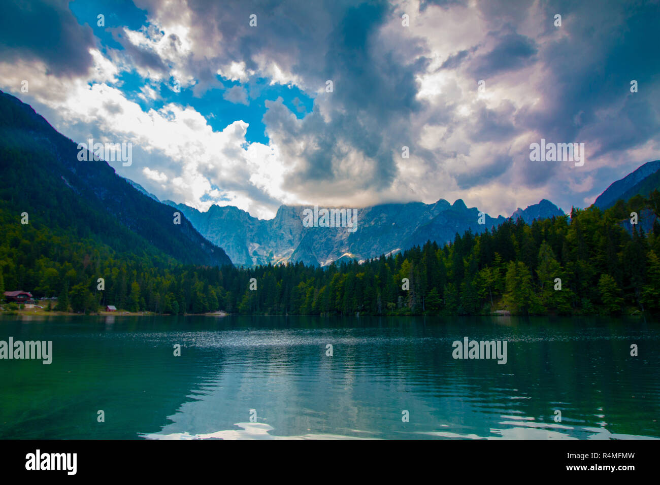 scenic lago di fusine in italy Stock Photo - Alamy