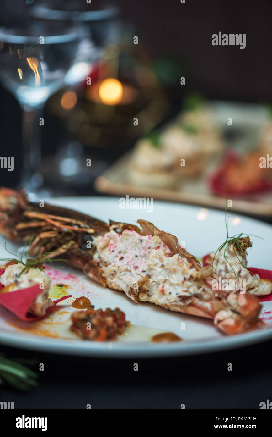 Cooked and stuffed crayfish Stock Photo - Alamy