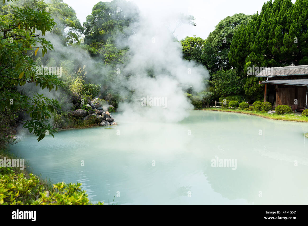 Hot Spring water boiling, Beppu, Oita, Japan Stock Photo - Alamy