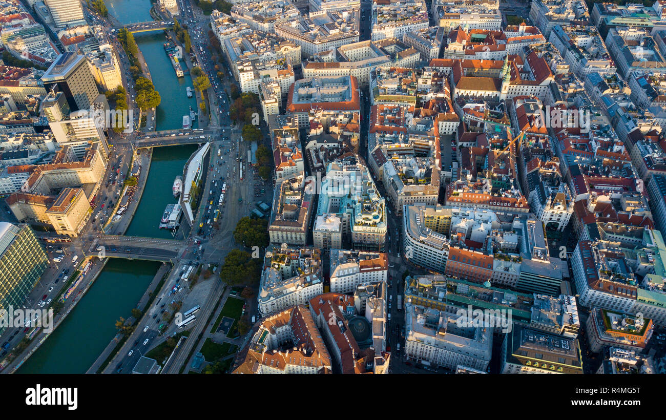 Donaukanal or Danube Canal, Innere Stadt, Vienna, Austria Stock Photo ...