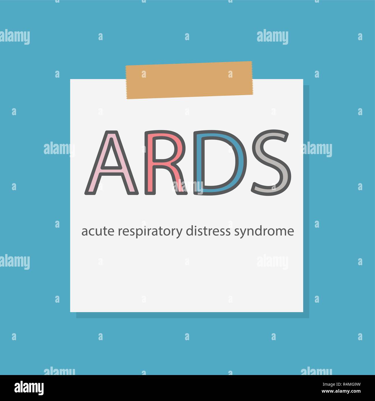 ARDS Acute Respiratory Distress Syndrome written in a notebook paper ...