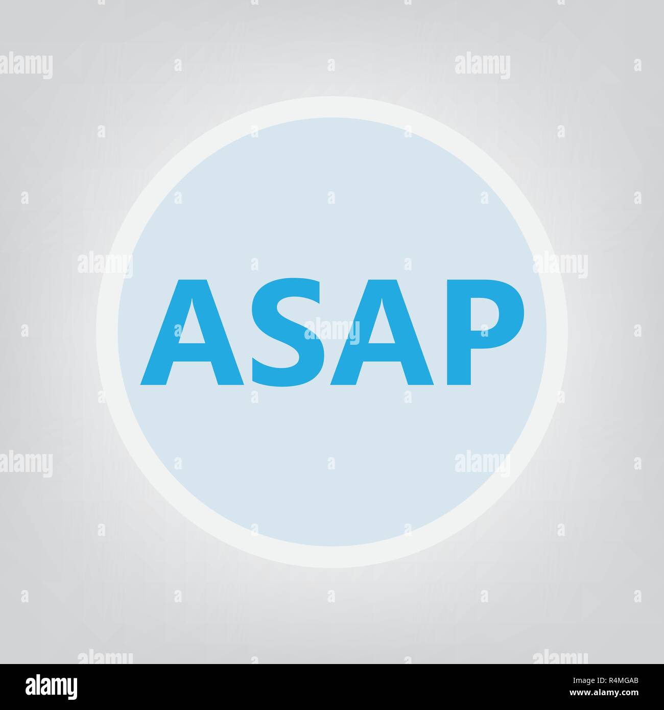 ASAP (As Soon As Possible) acronym- vector illustration Stock Vector ...