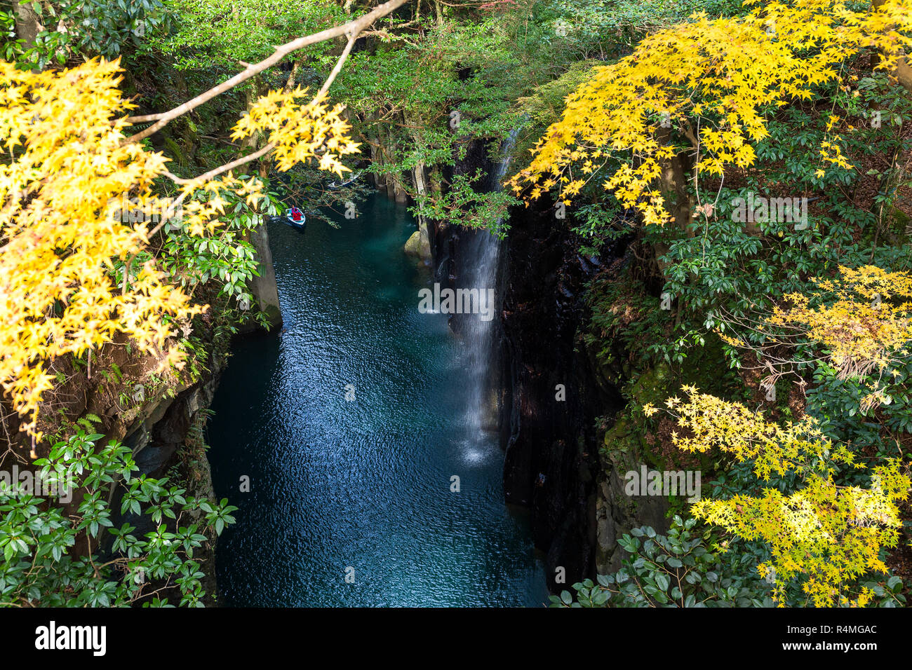 Takachiho Gorge in Japan at autumn Stock Photo - Alamy